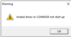 “Invalid driver or COMMGR not start up” – Delta Industrial Automation EMEA